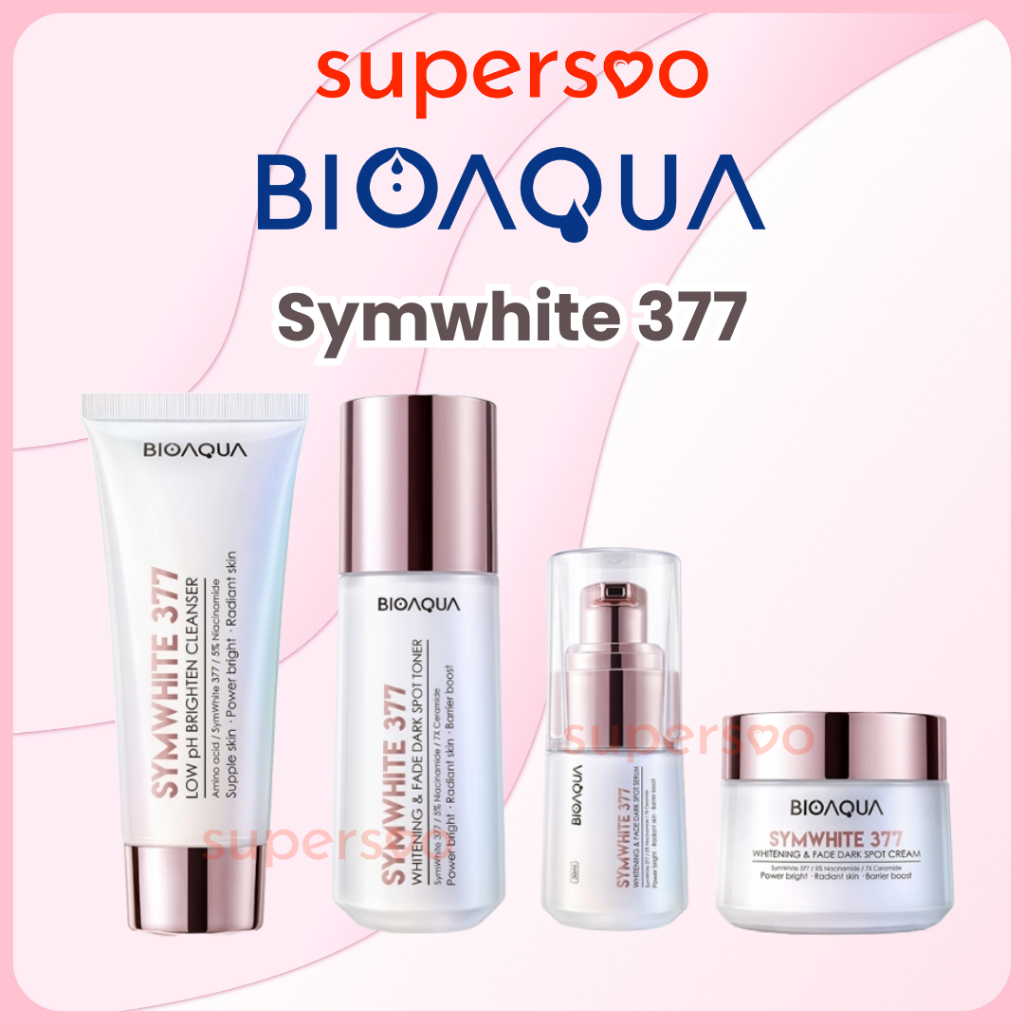 Jual BIOAQUA SymWhite 377 Whitening & Fade Dark Spot Paket Skincare Set With Flek Hitam Serum ...