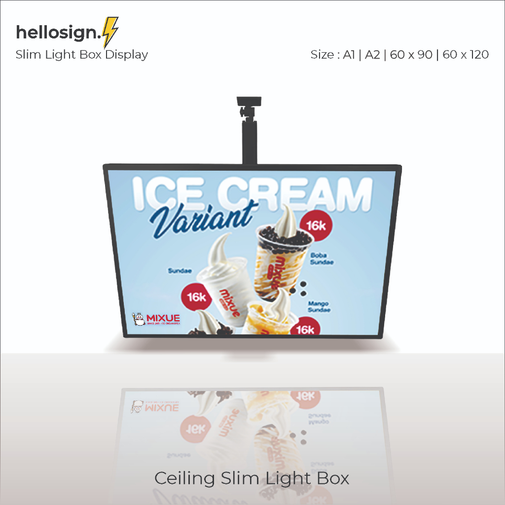 Jual Ceiling Slim Light Box | LED Menu Gantung Murah | Menu Adv Langit ...