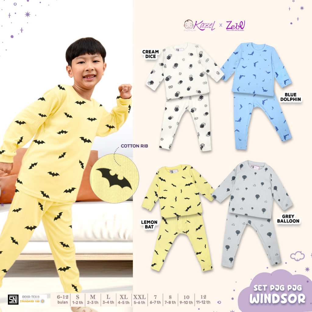 Jual Kazel x Zebe Setelan Panjang Windsor Edition (1 Stel) | Shopee ...