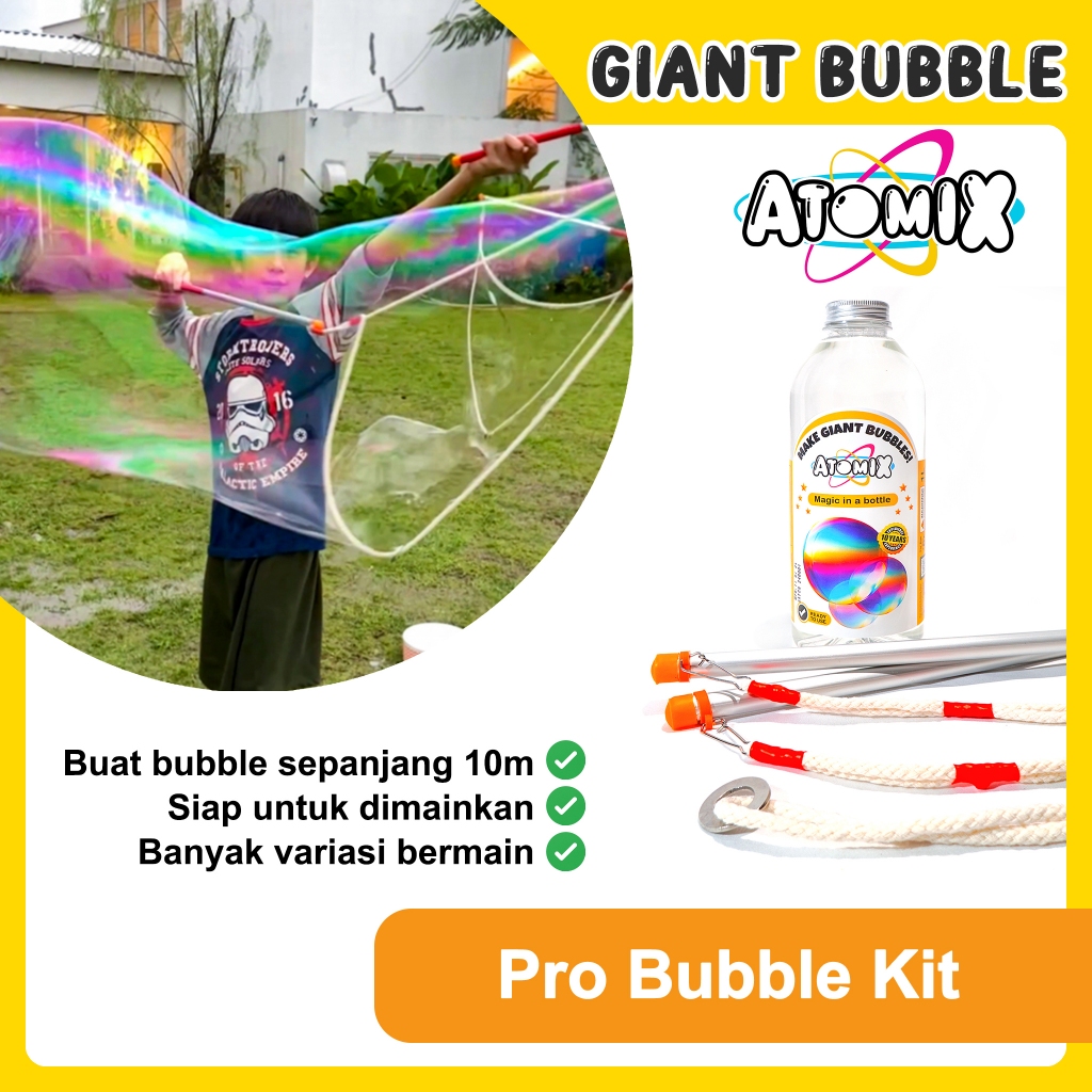 Jual Atomix bubble - Pro Starter Kit - Paket Balon Sabun - Giant Bubble ...