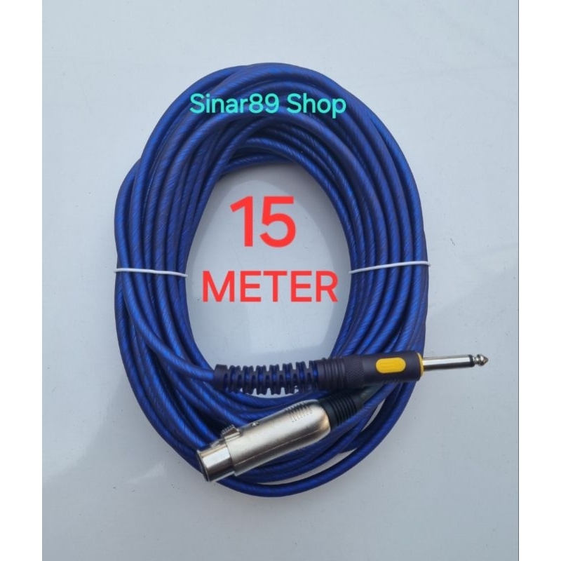 Jual Kabel Mic 15 Meter / Kabel Microphone 15 Meter Ungu Lentur/ PREMIUM | Shopee Indonesia