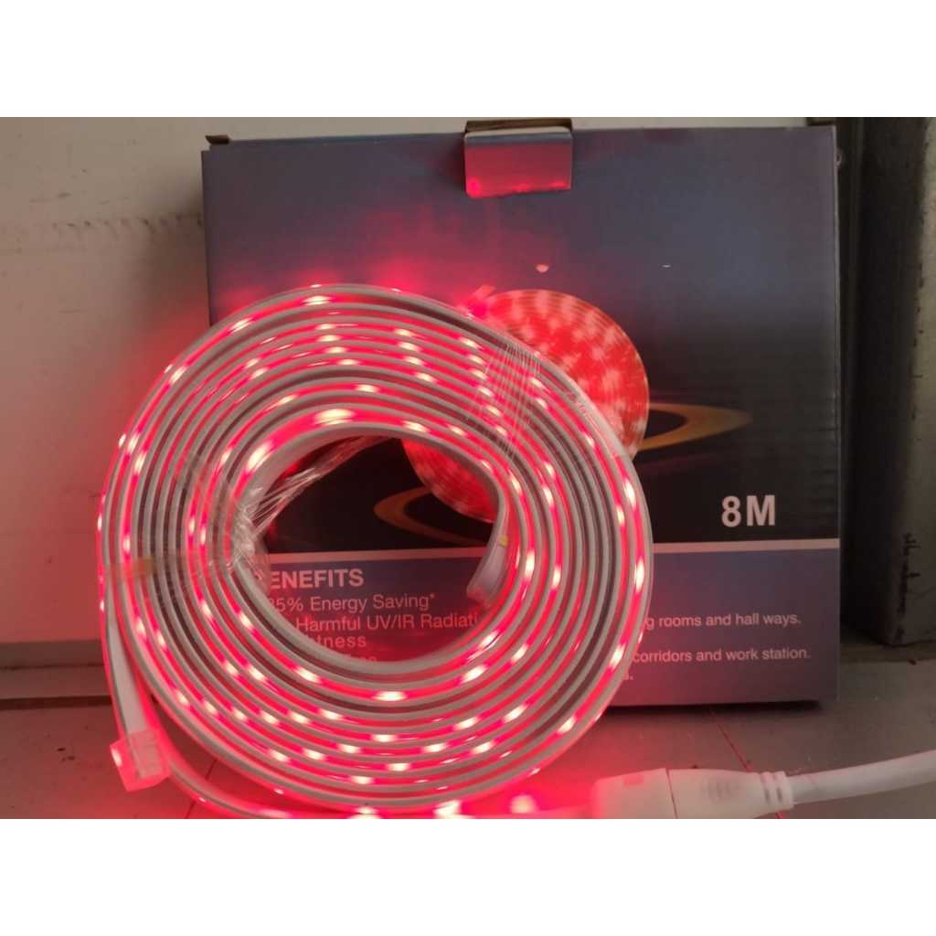 Jual LAMPU LED STRIP 7 METER MERAH PUTIH + ADAPTOR / LAMPU SELANG 7M ...