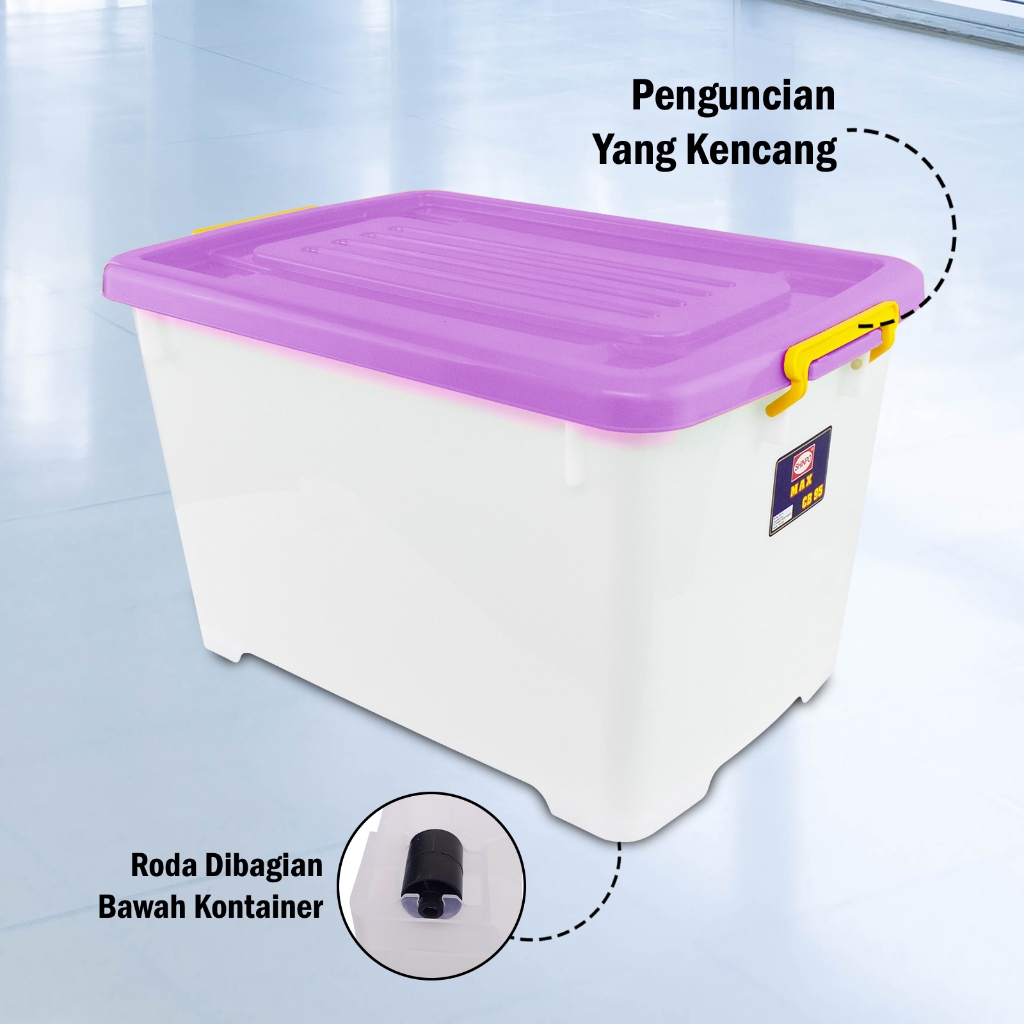Jual SHINPO Kontainer Plastik Dengan Roda Max Container Box Kotak ...