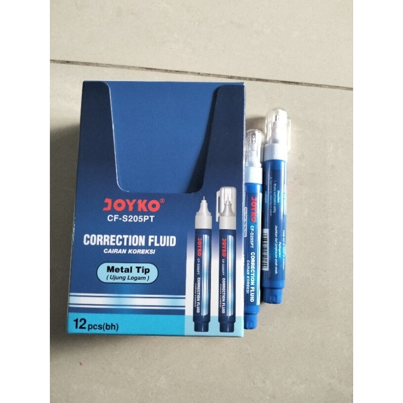 Jual (12pcs) Tipe-ex cair Joyko CF-S205PT/correction fluid Joyko/tipe ex Joyko | Shopee Indonesia