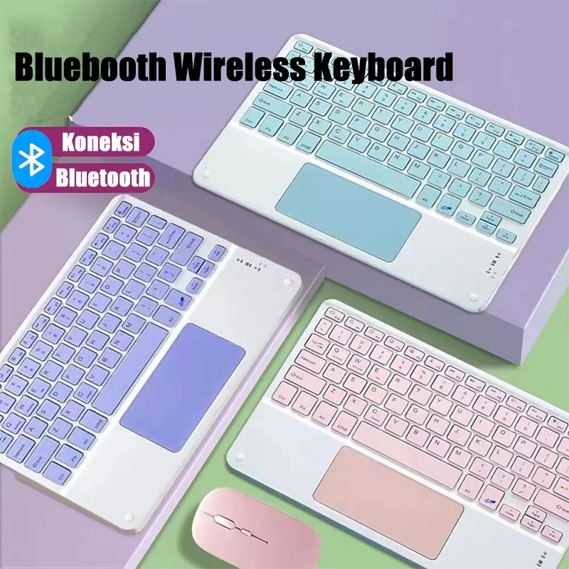 Jual Wireless Bluetooth Keyboard Touch keyboard 10inch For Android iPad ...