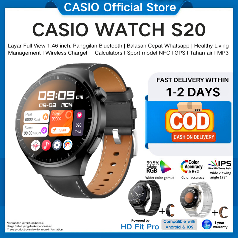 Jual [100% Original] Casio SmartWatch S20，Panggilan suara, tampilan jam ...