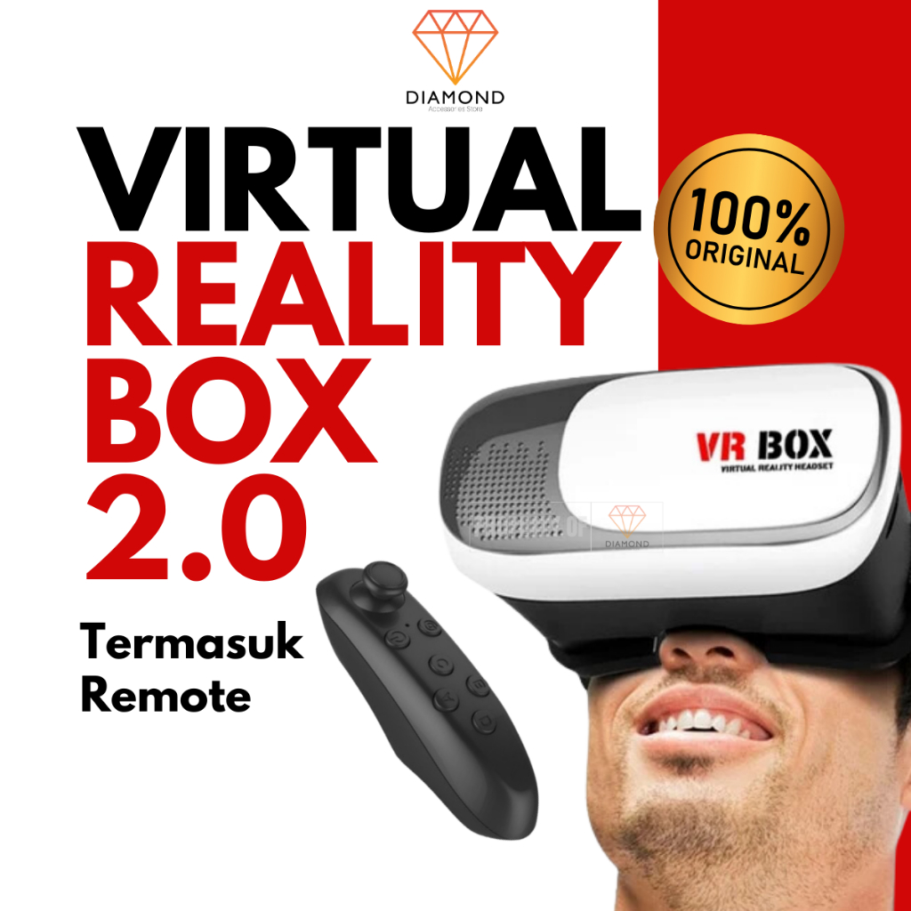 Jual [PAKET REMOT] ORIGINAL VIRTUAL REALITY FOR SMARTPHONE + REMOTE ...