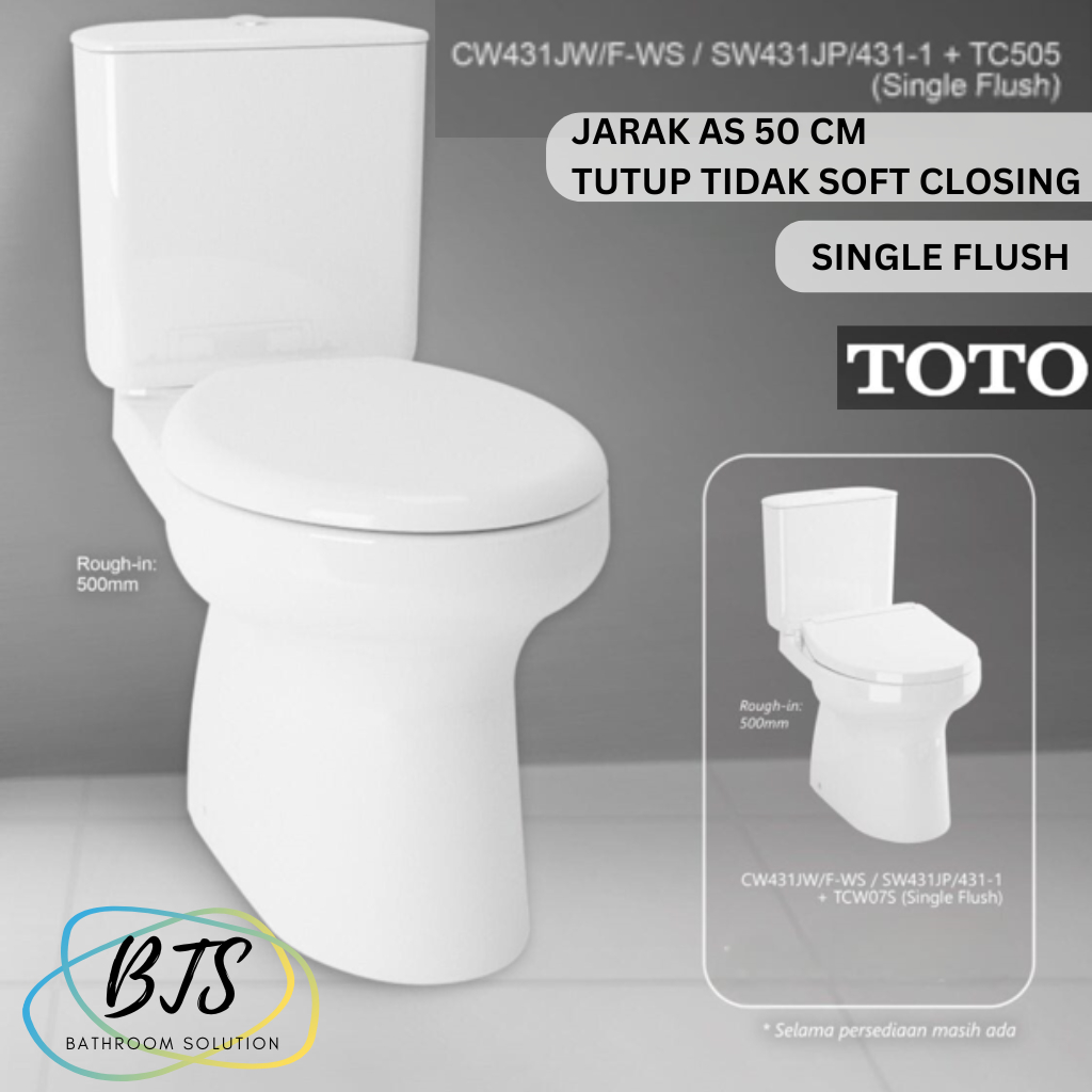 Jual PROMO Kloset duduk TOTO TUTUP STANDART khusus kargo CW53/ CW431 ...