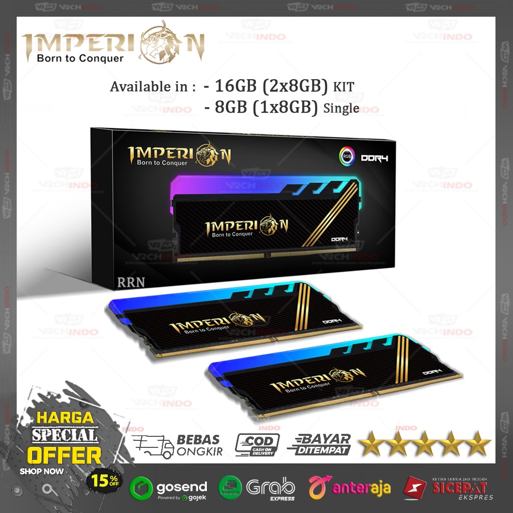 Jual RAM PC GAMING RGB / RAM 16GB IMPERION RGB DDR4 (2X8GB) 2666MHz KIT ...
