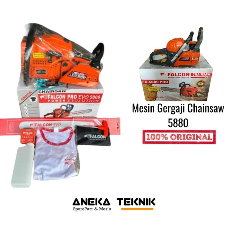 Jual Mesin Gergaji Kayu Chainsaw Senso Sinso Asli Falcon Pro 5880 Bar ...