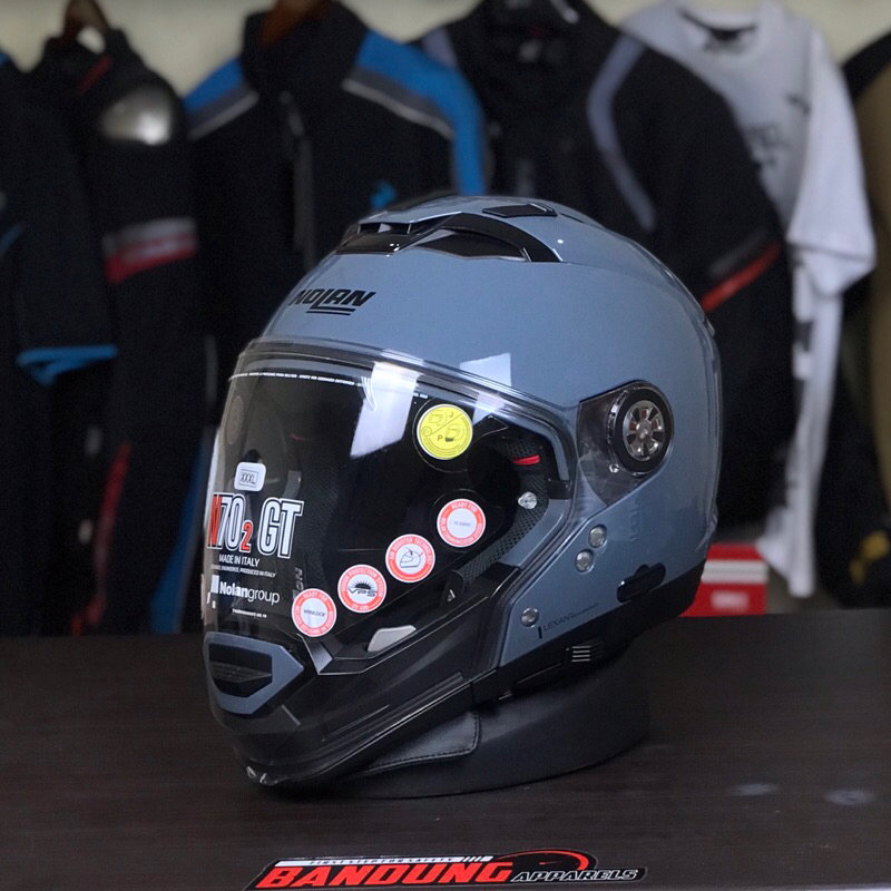 Jual Helm Full Face Half Face Nolan N702 GT Classic Slate Grey N702GT ...