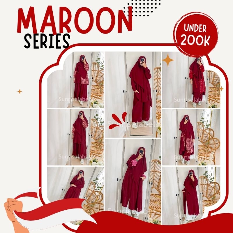 Jual Maroon series Merdeka 17 Agustus by Sunriselabel | Shopee Indonesia