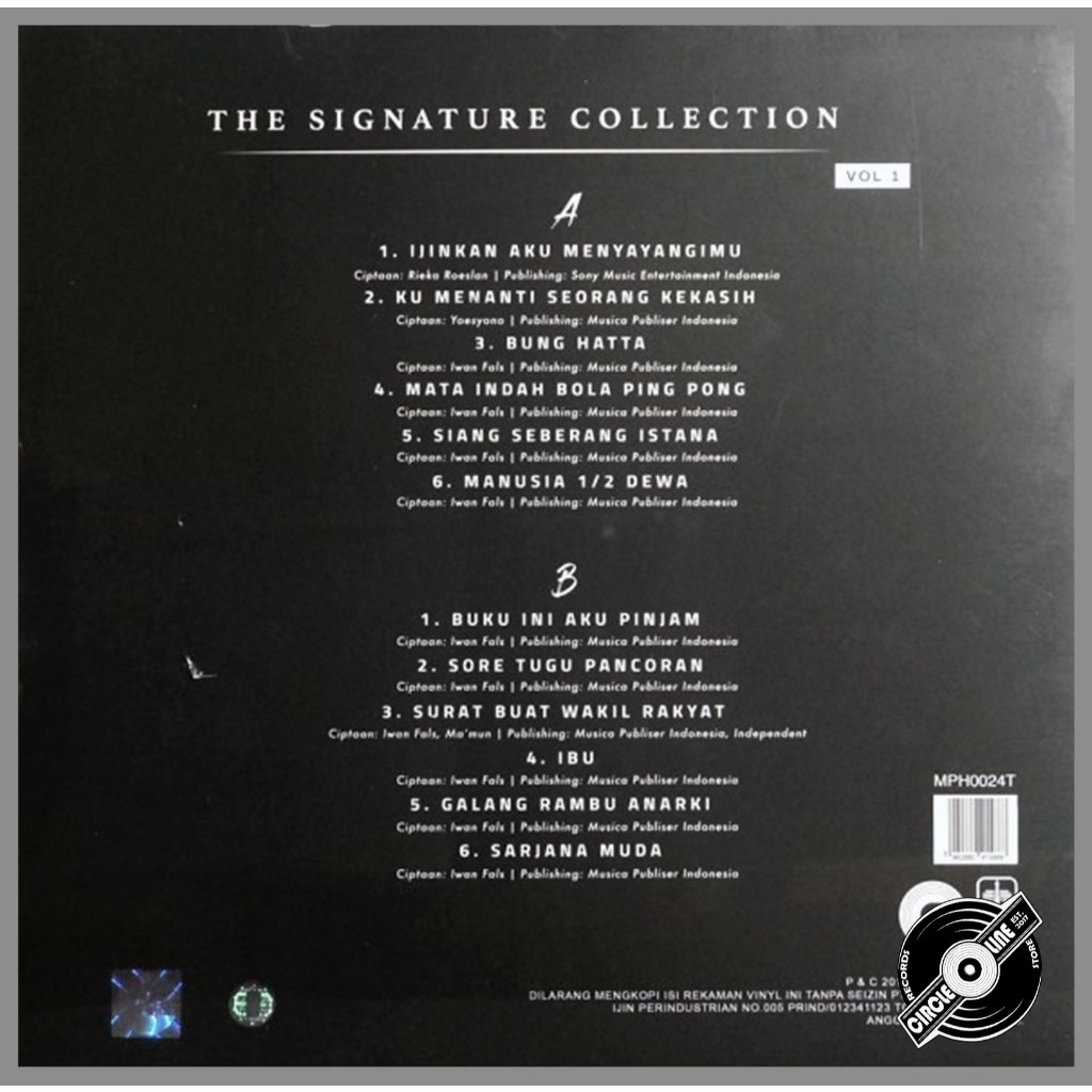 Jual Iwan Fals - The Signature Collection Vol 1 (vinyl / piringan hitam ...