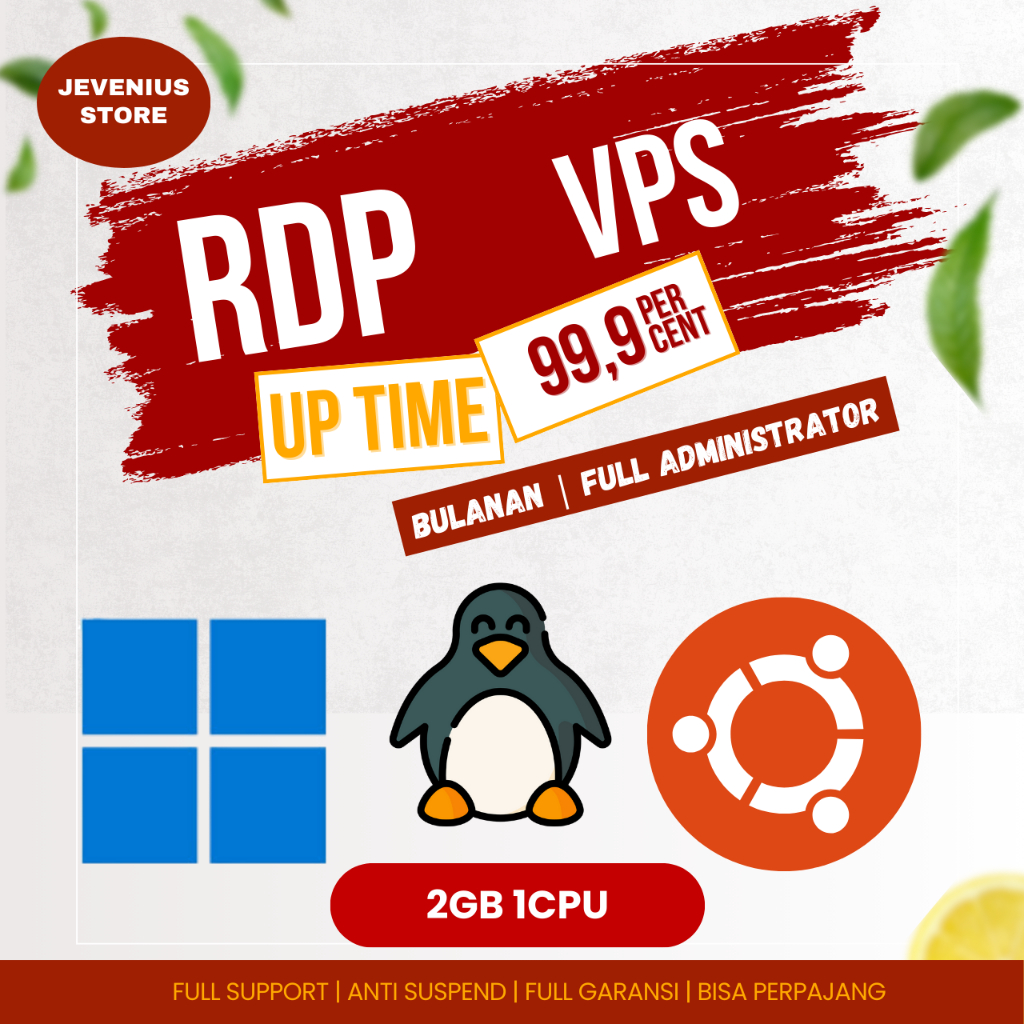 Jual RDP WINDOWS RAM 2GB 1CPU FULL ADMINISTRATOR, FULL GARANSI 30 HARI | Shopee Indonesia