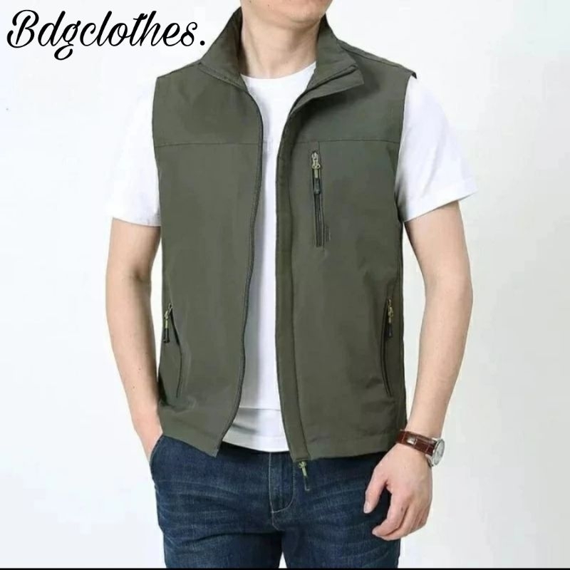 Jual Rompi Vest Pria Casual Tebal Polos Best Seller Original | Shopee ...