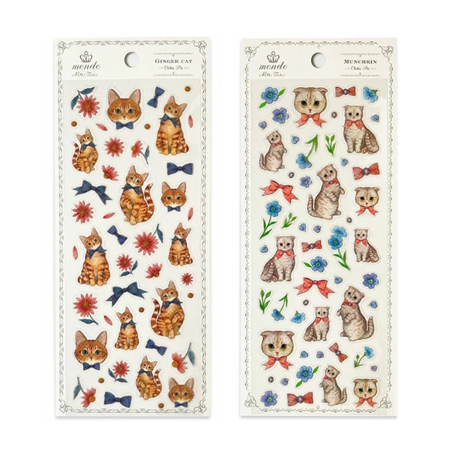 Jual Sticker Mondo by Miki Takei Ginger Cat Munchkin Clear Seal Stiker ...