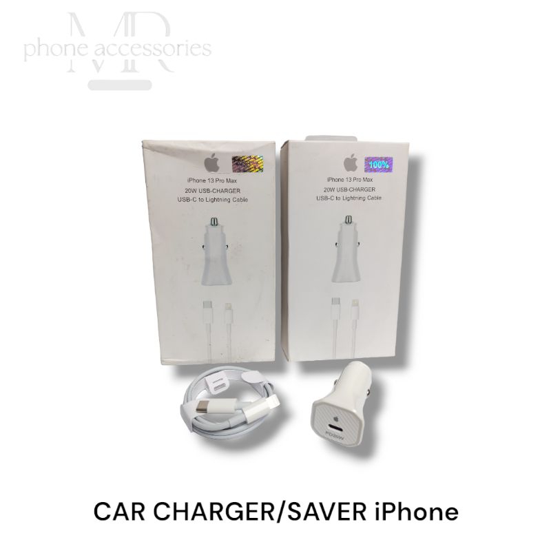 Jual Car Charger/ Saver Mobil iP 13 USB Type C To Lightning /20 w Fast ...