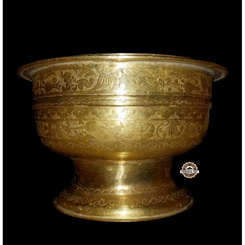 Jual Bokor kuningan ukir lawas size BESAR ( B610 ) | Shopee Indonesia