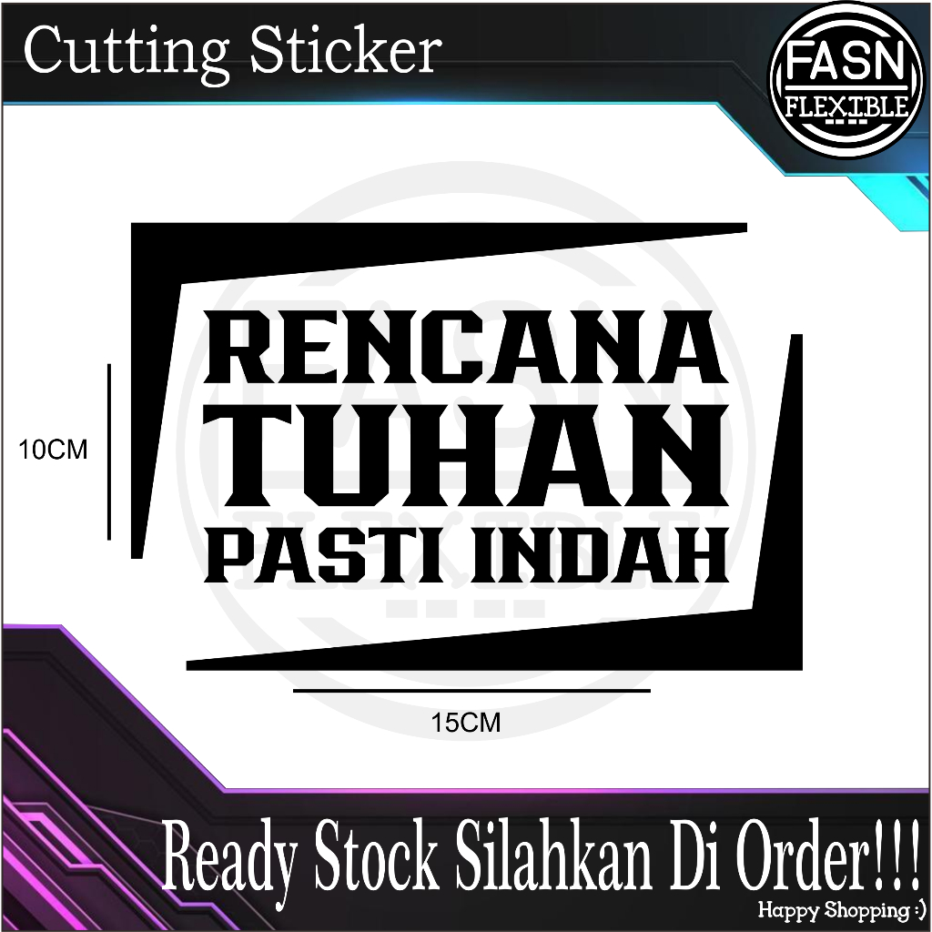 Jual Sticker Rencana Tuhan Pasti Indah(Cutting Sticker) | Shopee Indonesia