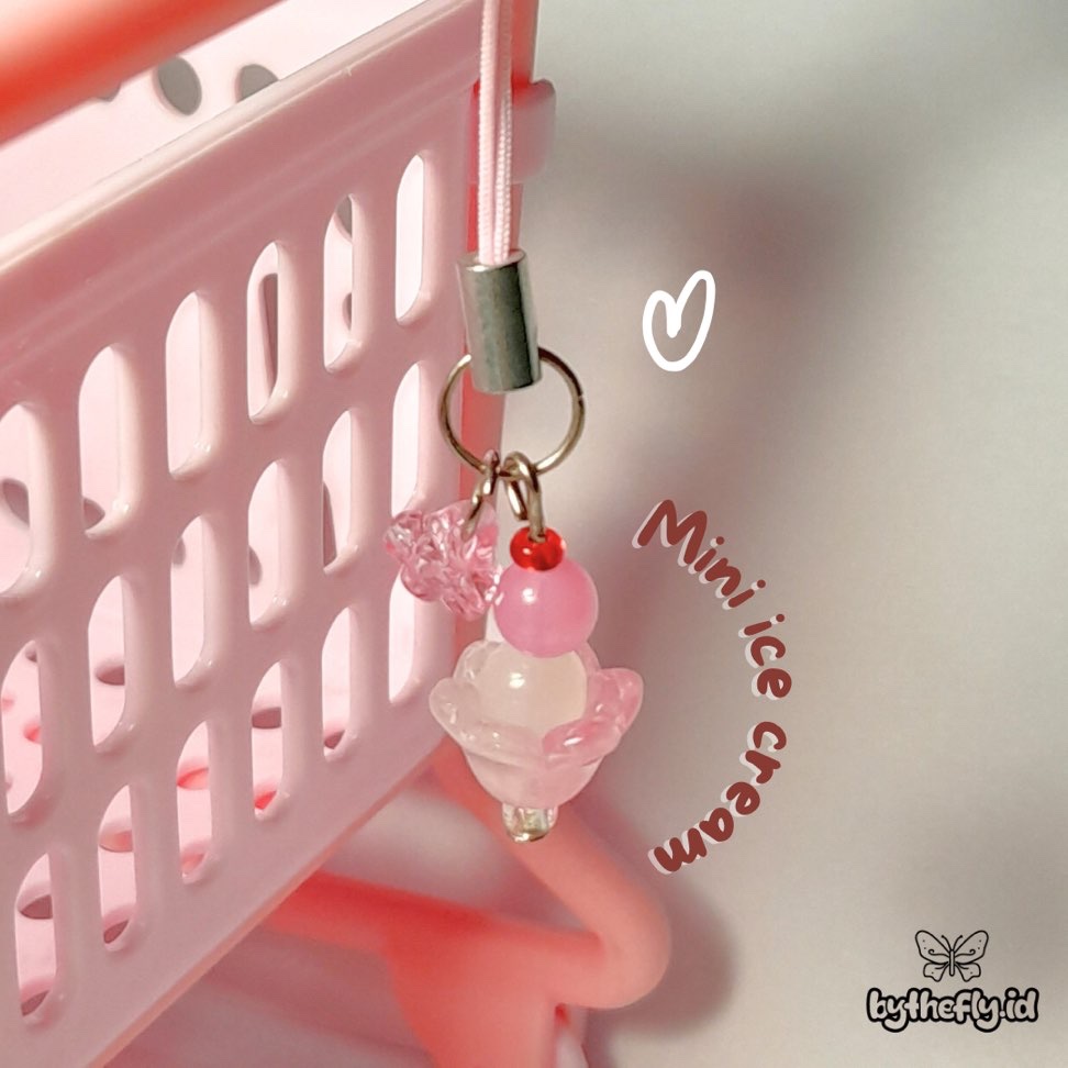 Jual Mini ice cream phonestrap keychain / tali hp gantungan kunci ice ...