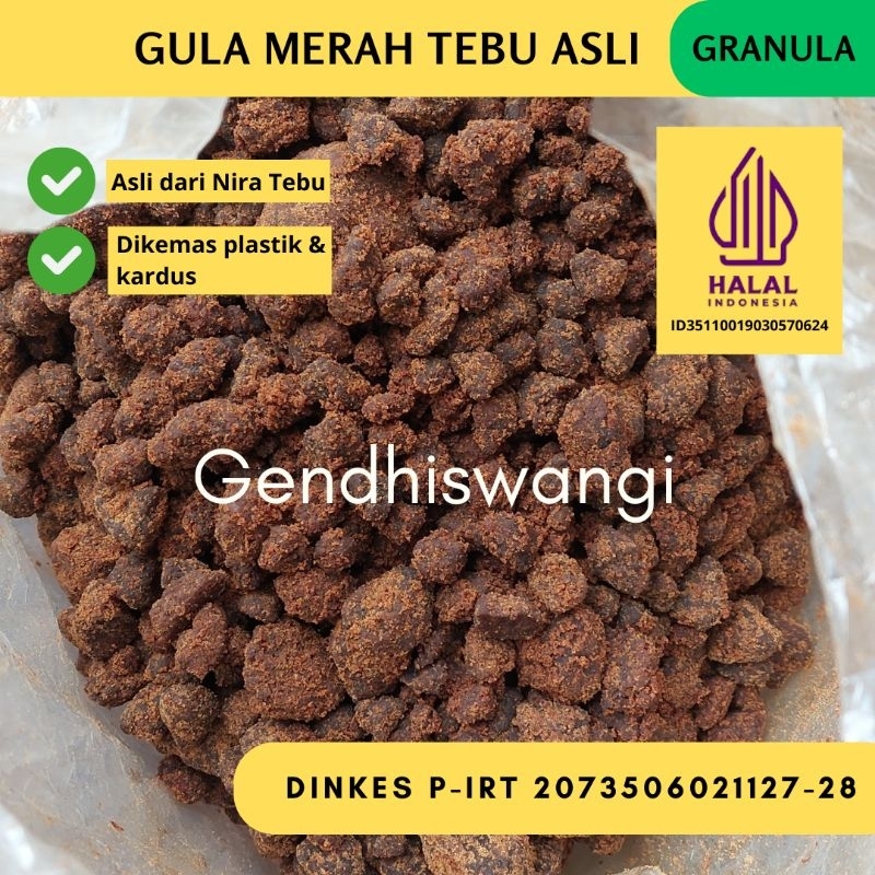 Jual GENDHISWANGI- GULA MERAH TEBU GMT (GRANULA) 25kg/ BAHAN ECO ENZYME ...