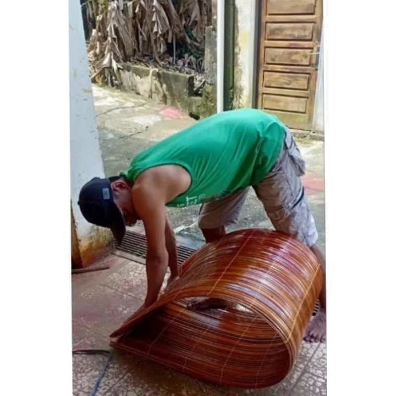 Jual tirai/krey ROTAN PLISTUR uk 2,5m x 3m lengkap tali penggulung ...