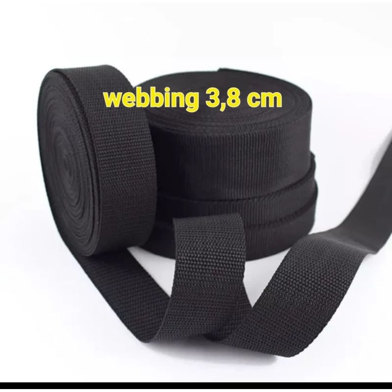 Jual Tali webbing tas tebal 3,8 cm/tali bisban 30 yard/28 mtr | Shopee Indonesia