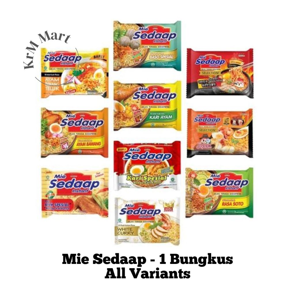 Jual Mie Sedap All Varian 1 bungkus pcs Sedaap Goreng Kari Kare Spesial ...