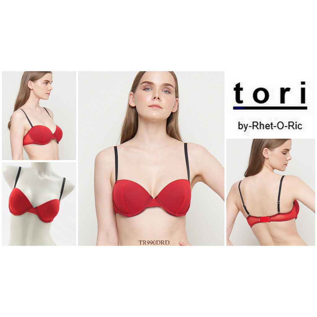 Jual Bra Wanita Kawat Busa Tipis TORI Cup 1/2 Polos Pakaian Dalam / Underwear TR990DRD | Shopee ...