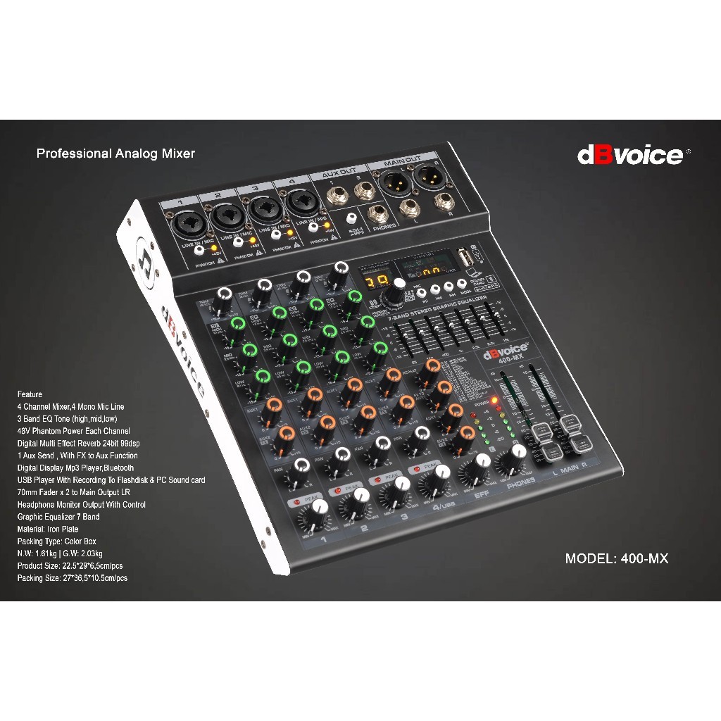 Jual Mixer dBvoice 600MX 600 MX ORIGINAL 6CH NEW 99 DSP DB VOICE ...