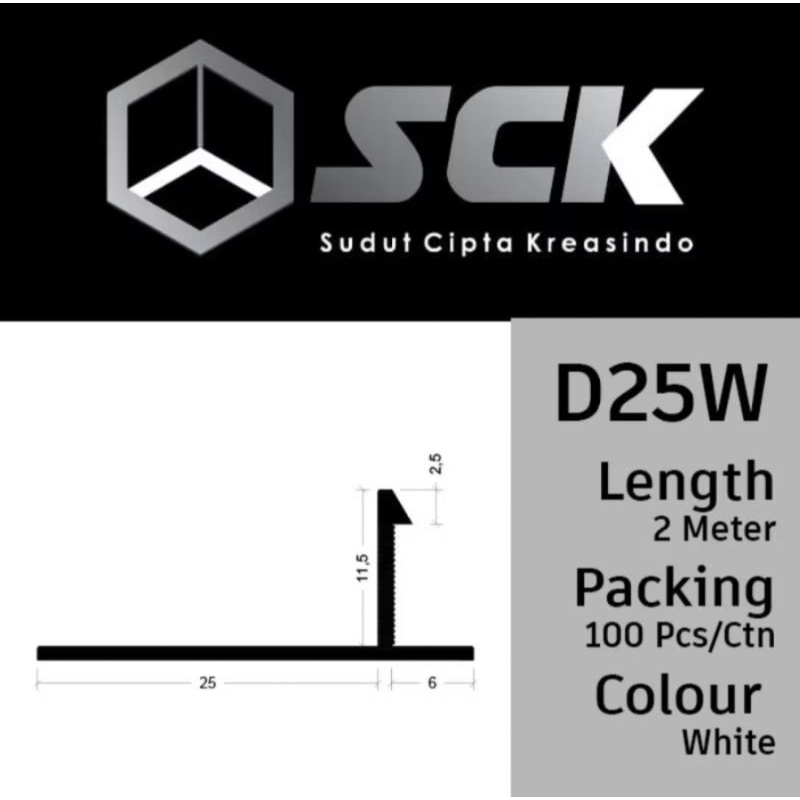 Jual Tali Air / Door Frame Kusen UPVC PVC SCK D25W (2M) minimal order ...
