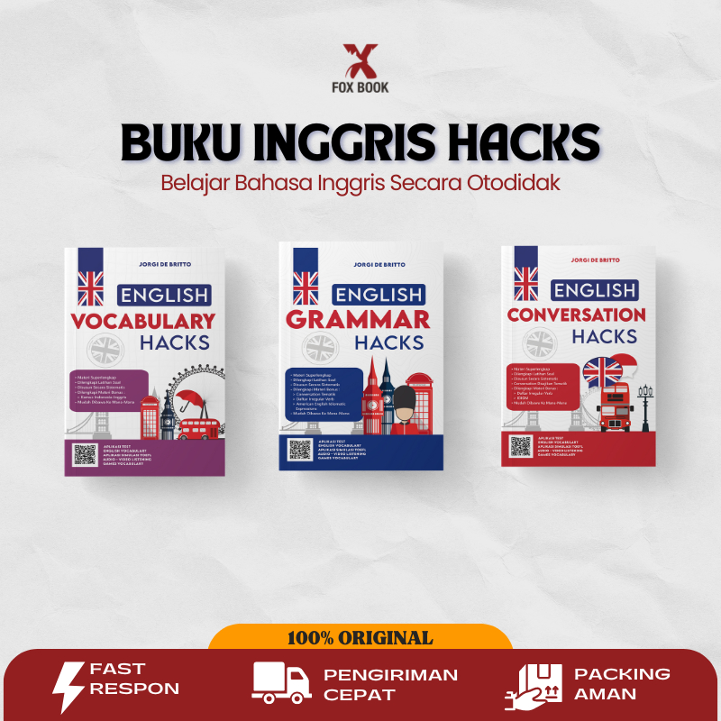 Jual Paket inggris Komplit : English Conversation, Grammar, Vocabulary ...