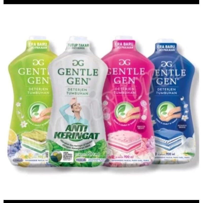 Jual Gentle Gen Detergen Cair Konsentrat Tumbuhan Anti Keringat 700ml ...
