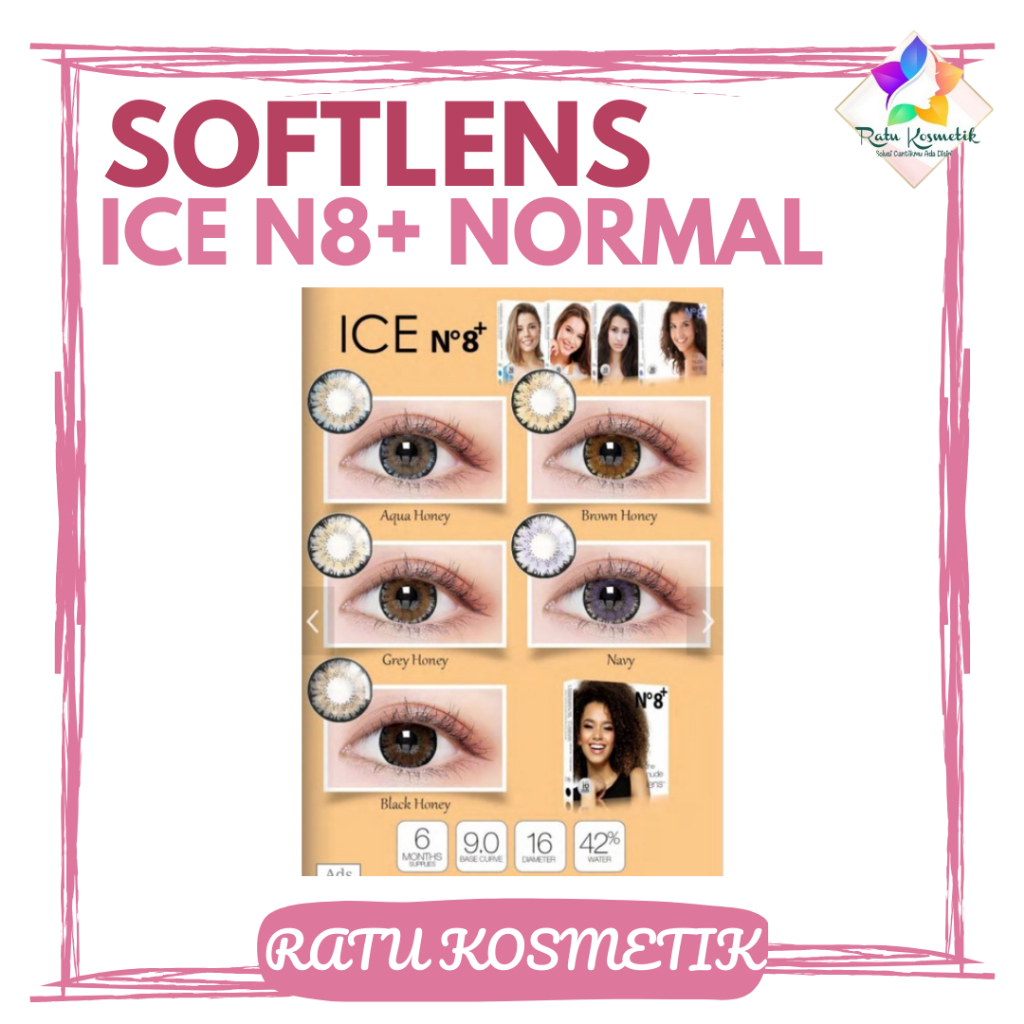 Jual RATU Softlens Ice N8+ Normal | Soflens Ice N8+ Big Eyes Dia 16mm ...