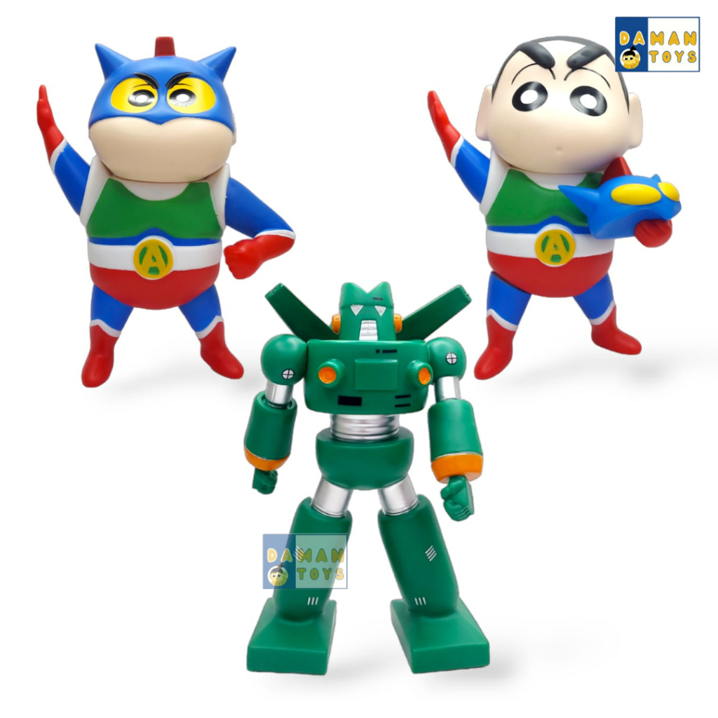 Jual Action Figure Crayon Shin Chan Action Mask Costume Kamen Robot ...