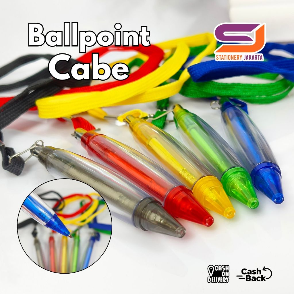 Jual Ballpoint Tali Cabe Bolpen Pen Pena name tag lanyar Promosi ...