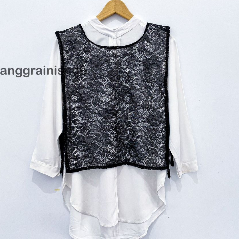 Jual Outer vest brokat Rompi brukat kekinian Outer viral Vest crop top ...