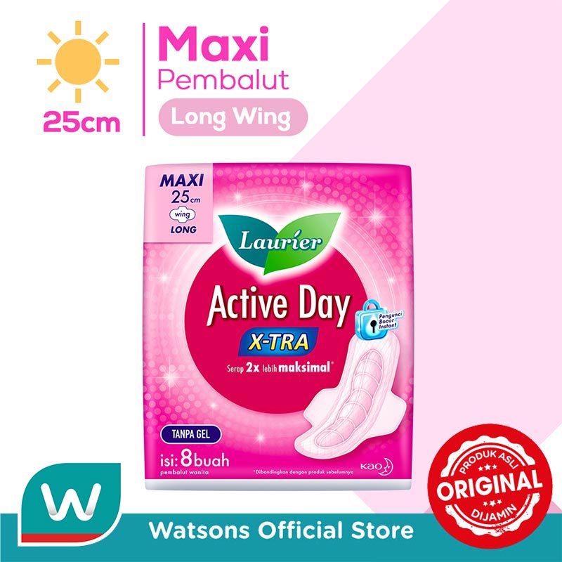 Jual Laurier Active Day Super Maxi Long Wing 8's | Shopee Indonesia