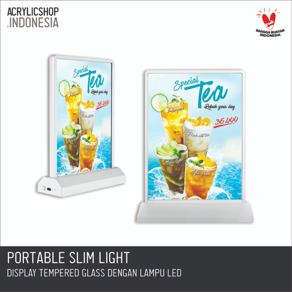 Jual Portable Slim Light | Light Box Portable | Standing Menu Poster ...