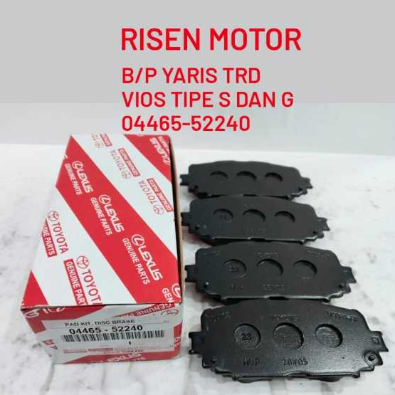 Jual BRAKE PAD YARIS NEW VIOS KAMPAS REM DEPAN YARIS TIPE S BAKPAO NEW ...