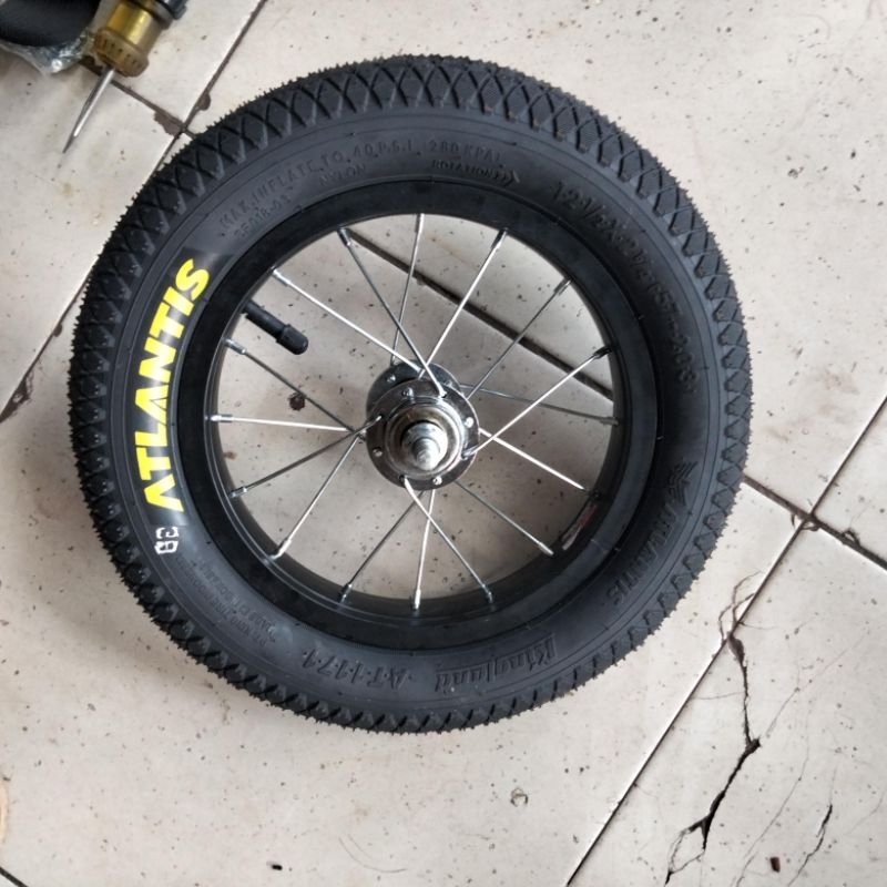 Jual velg sepeda 12 inc bagian depan lengkap dengan ban luar dalam bisa ...