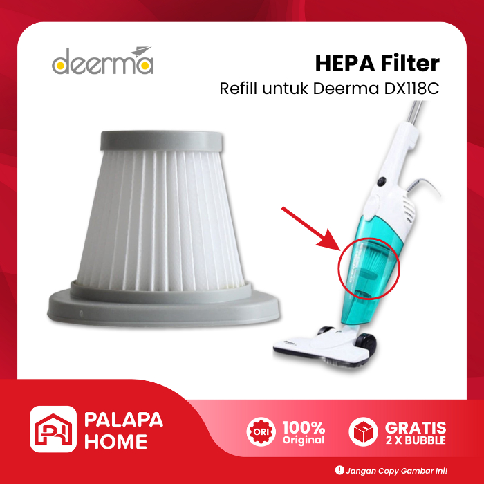 Jual Deerma Refill HEPA Filter Vacuum Cleaner DX118C DX 118C Sparepart ...