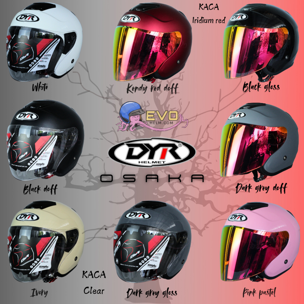 Jual HELM DYR MODEL KYOTO_HELM DYR OSAKA HALF FACE ORI - HELM CENTRO ...