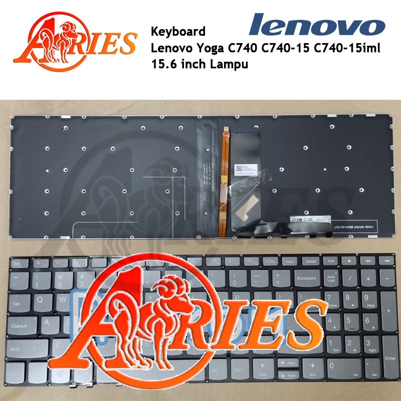 Jual Keyboard Laptop Lenovo Yoga C740 C740-15 C740-15iml 15.6 inch ...