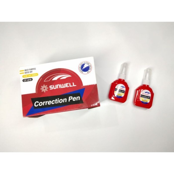 Jual (PCS) CORRECTION PEN / TIPE X / STIPO SUNWELL CF-610 | Shopee ...