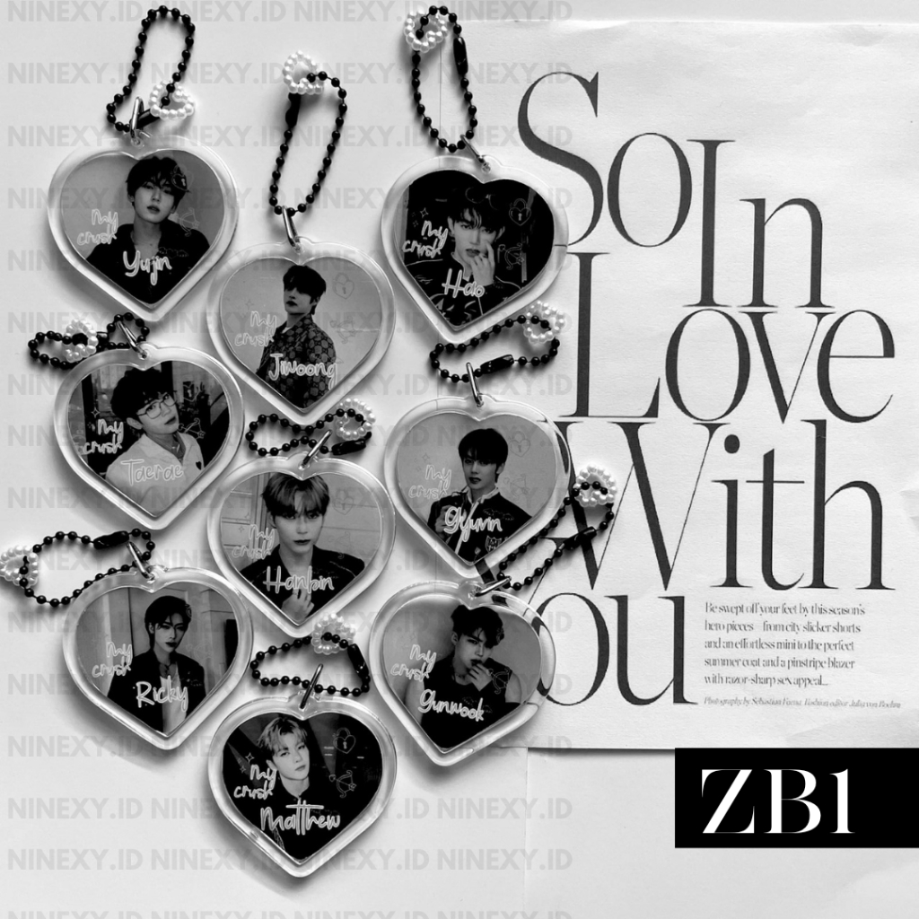 Jual Zerobaseone keyring fanmade SO IN LUV WITH U / zb1 keychain kpop gantungan kunci custom ...