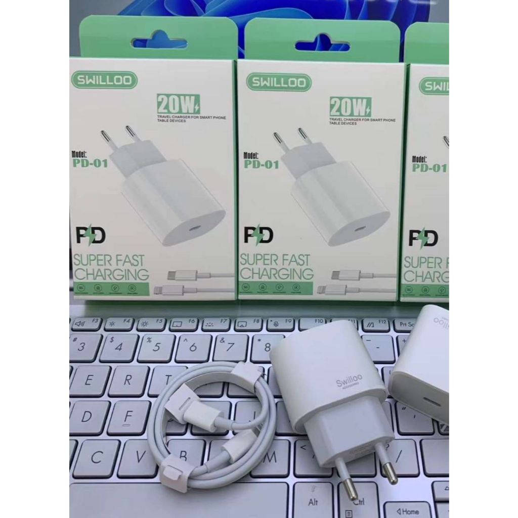 Jual ( swilloo ) Adaptor Type c PD fast charging 12 Pro max | Power ...