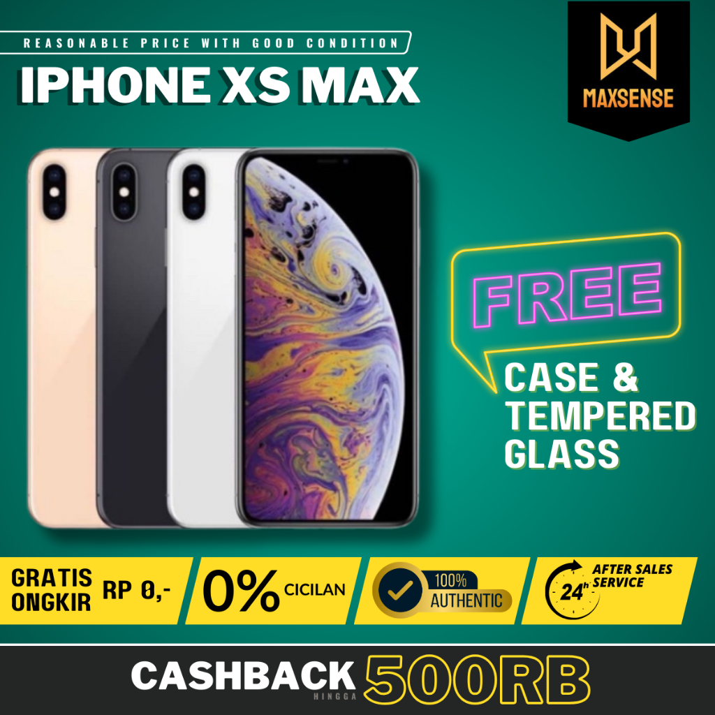 Jual iPhone Xs Max | Xs | X 64GB 128GB 256GB 512GB Second Original Fullsett All Operator ...