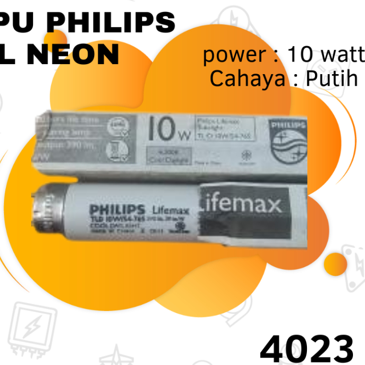 Jual LAMPU TL NEON PHILIPS 10 WATT PANJANG 30CM K4023 | Shopee Indonesia