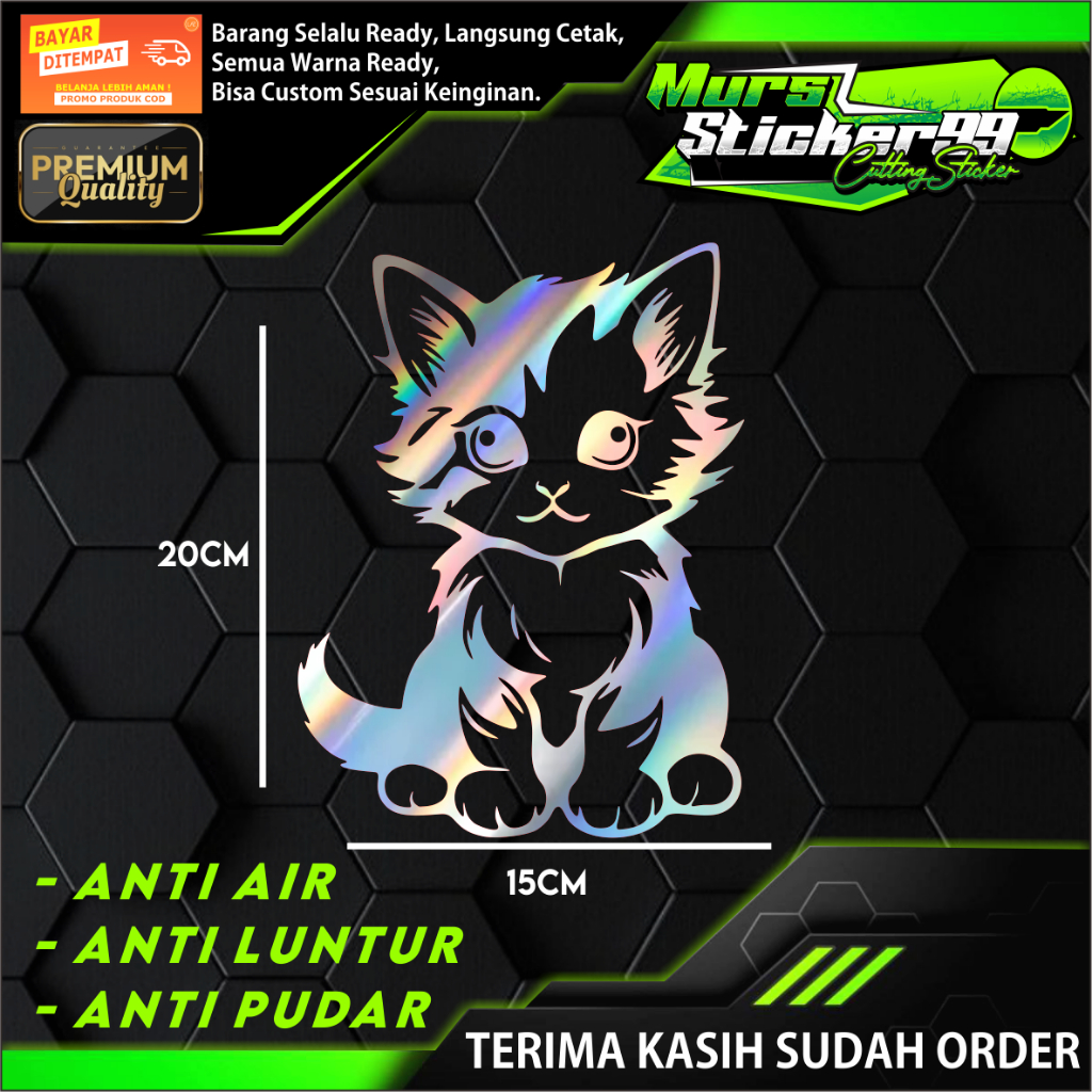 Jual Sticker Cutting ANAK KUCING LUCU Cocok Untuk Mobil Dan Motor ...